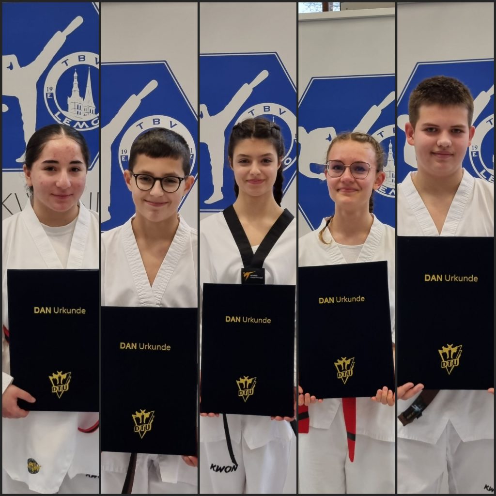Fünf junge Taekwondo Meister und drei Altersrekorde beim TBV Lemgo – Mein-Lemgo