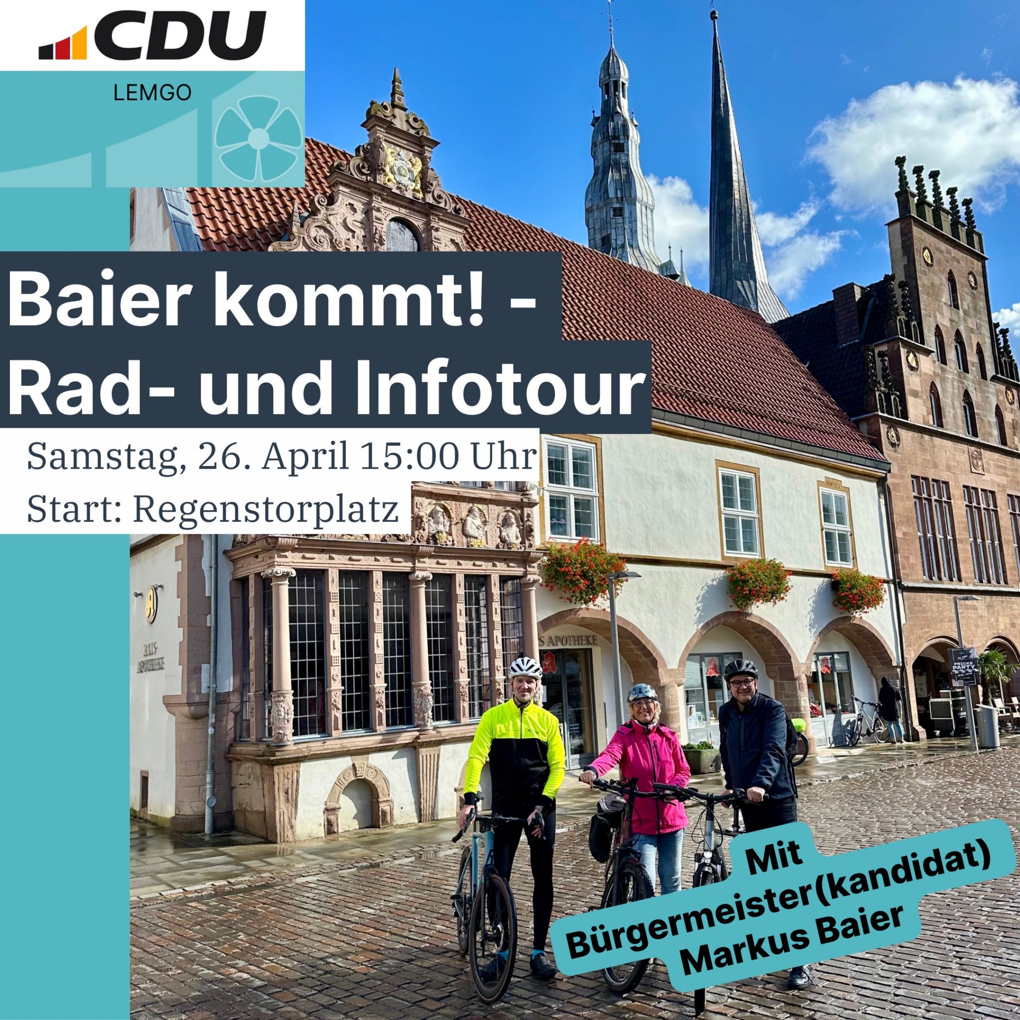 „Baier kommt!“ – CDU lädt zur Rad- und Informationstour mit ...